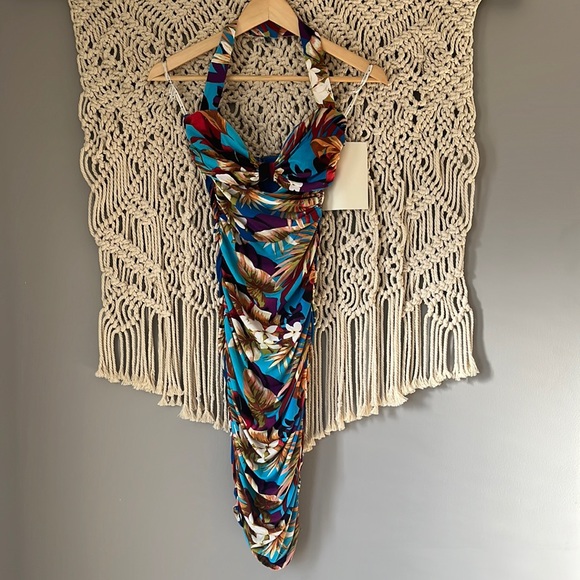 Boston Proper | Dresses | Boston Proper Bodycon Tropical Floral Travel ...